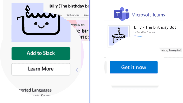 Celebrate your team's birthdays in Microsoft teams | Billy Birthday Bot